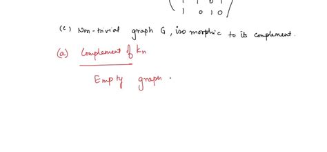 Solved 3 The Complement Gc Of A Simple Graph G Is The Simple Graph