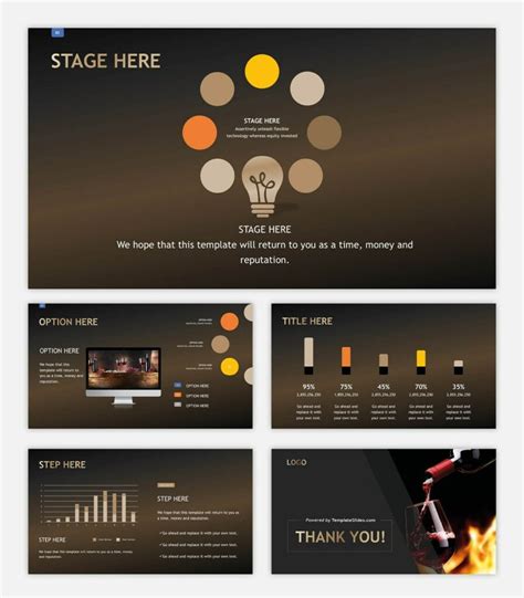 Modern Style Shop Wine Powerpoint Template Masterbundles