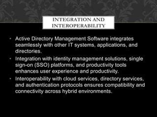 The Key To IT Efficiency Active Directory Management Software Explained PPT
