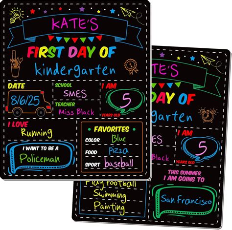 First And Last Day Of School Board 10 X 12 In Double Sided First Day
