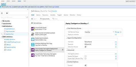 Tfsbuild TFS 2015 Test Agent Configuration Causes The Machine To
