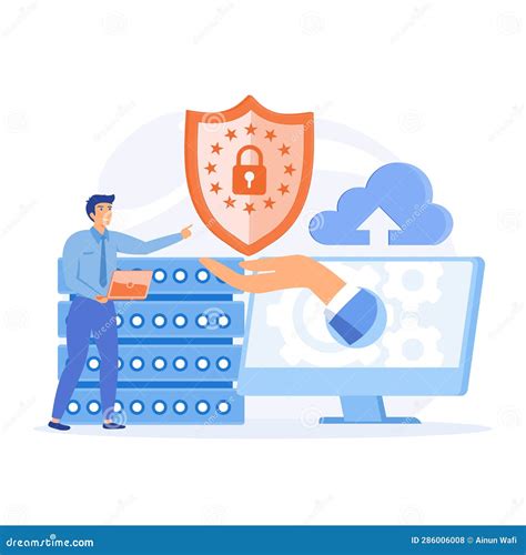 Database Security Hacker Attack Concept Stock Vector Illustration Of