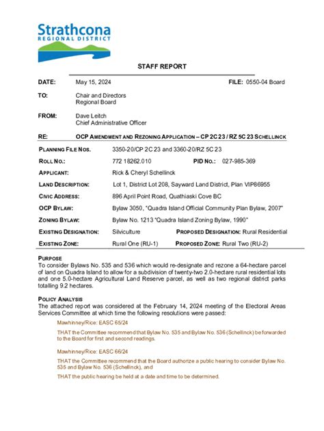 Fillable Online Ocp Amendment And Rezoning Application Cp 2c 23 Rz 5c 23 Schellinck Fax Email