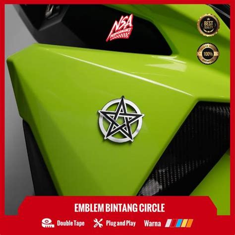 Promo Nsa Emblem Bintang Emblem Motor Univeresal Logo Star Circle