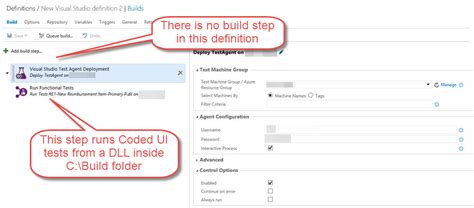 Testing Automated Tests In Microsoft Test Manager Build Directory Of The Test Run Either Does