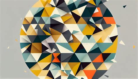 A Circular Pattern With A Variety Of Different Shapes That Interlock And Overlap With Each