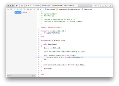 Objective C Block Implicitly Retains Self 경고 해결하기 Seorenn Sigsegv