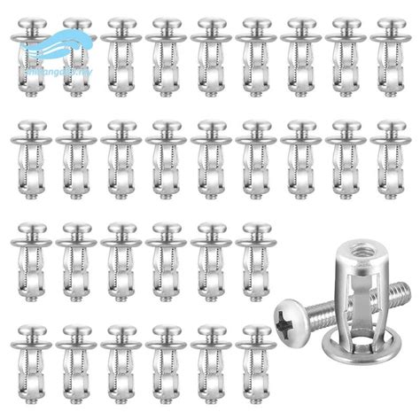 60 Pcs M 4 X 20 Hollow Door Anchor Set Hollow Cavity Fixing Hollow