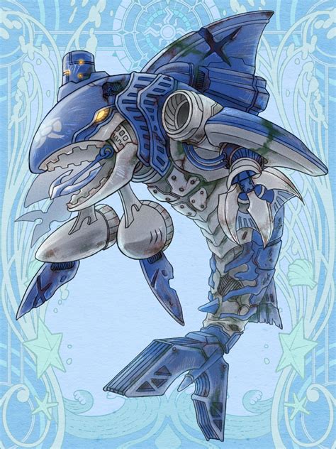 Dairoku Ryouhei Anchor Blue Background Full Body Mecha No Humans Open Mouth Robot Rust