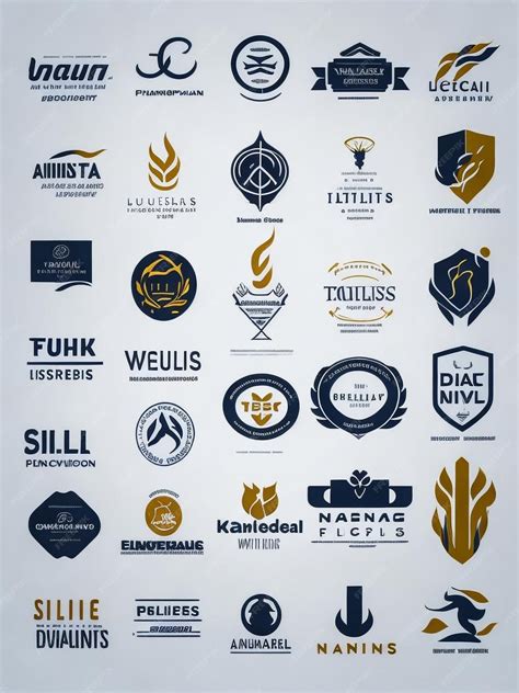 Conjunto De Logotipos Coleção De Ideias De Marcas Modernas E Criativas Para Logotipos Simples