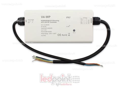 Ledpoint S R L Rgbw Controller Ip67 Waterproof 12 36v 4ch 5a Rf 2 4g