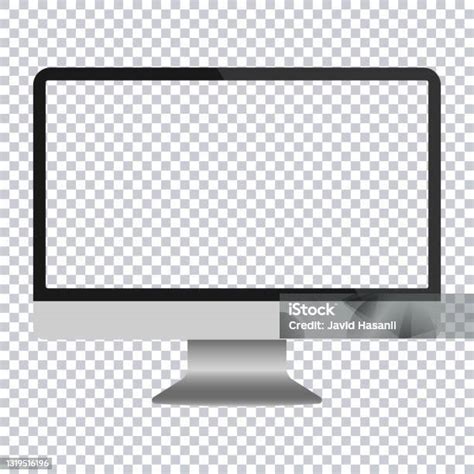 투명 그림자가 있는 흰색 배경에서 격리된 벡터 랩톱입니다 투명한 배경 컴퓨터 모니터에 대한 스톡 벡터 아트 및 기타 이미지 컴퓨터 모니터 투명 배경 컴퓨터 Istock