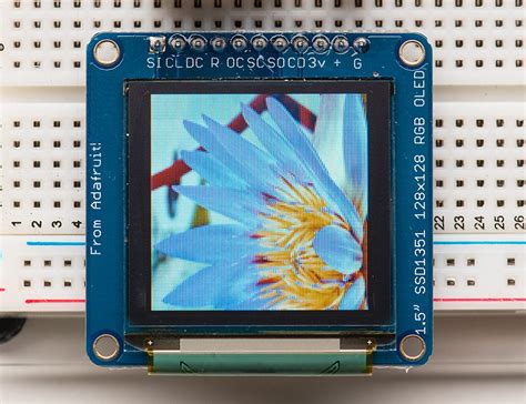 OLED Breakout Board 16 Bit Color 1 5 W MicroSD Holder Displays Raspberry Pi Platforms