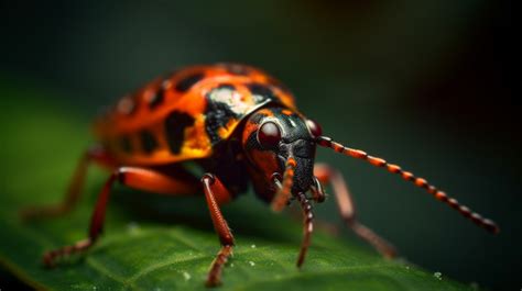 The Leaf Bug Is Small And Green Background Pictures Of Stink Bugs Insect Bug Background Image