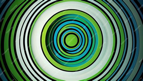 Premium Ai Image Generative Ai Ripples Of Green And Blue Concentric Circles Abstract Background
