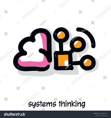 Systems Thinking Hand Drawn Scribing Sketchnoting Stock Vector Royalty Free