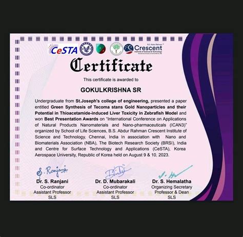 Gokul Krishna Sr On Linkedin Nanotechnology Conference Research