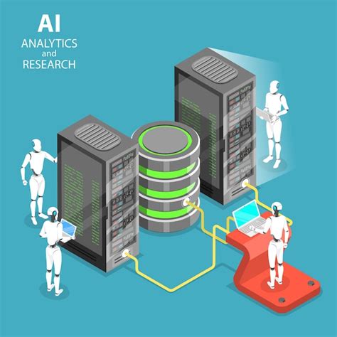 Premium Vector Isometric Flat Vector Concept Of Artificial Intelligence Analytics And Research
