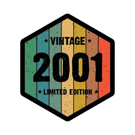 2001 Vintage Retro T Shirt Design Vector 7331555 Vector Art At Vecteezy