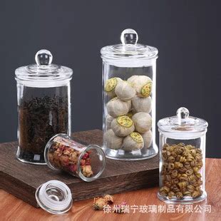 批发 透明玻璃茶叶罐密封柠檬花茶包装罐玻璃防潮储存罐玻璃容器 阿里巴巴