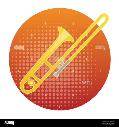 Trombone Icon Wind Music Instrument Concept Stock Vector Image And Art
