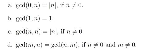 solved gcd 0 n n if n notequalto 0 gcd 1 n 1