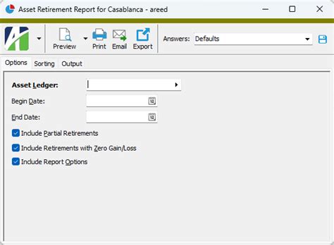 Fixed Assets Reports