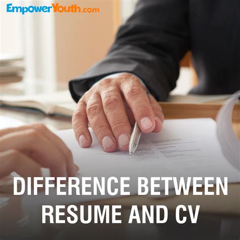 Difference Between Cv And Resume Empower Youth