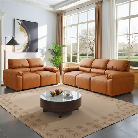 Latitude Run® 2 Piece Faux Leather Upholstery Sofa Set For Living Room