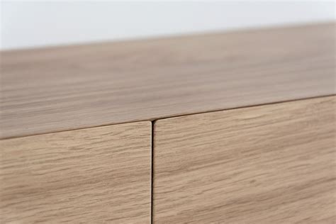 Floating Entryway Shelf Narrow Entryway Table With Hidden Drawers White Oak Color Japandi