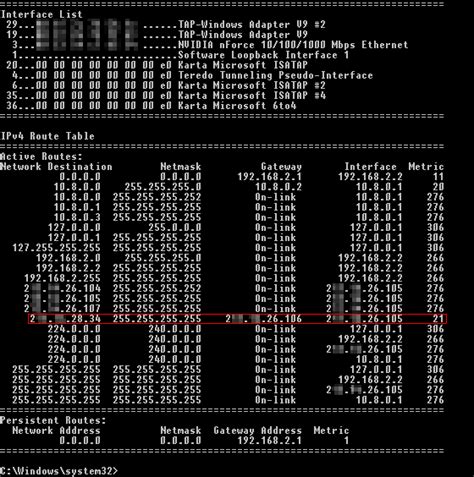 Networking OpenVPN And Windows Routing Table Super User