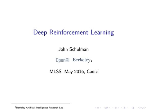 深度增强学习暑期学校 Ppt 详解1 知乎