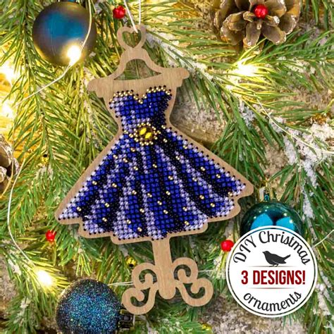 Diy Beaded Christmas Tree Ornament Kit Xmas Tree Decorations For Craft