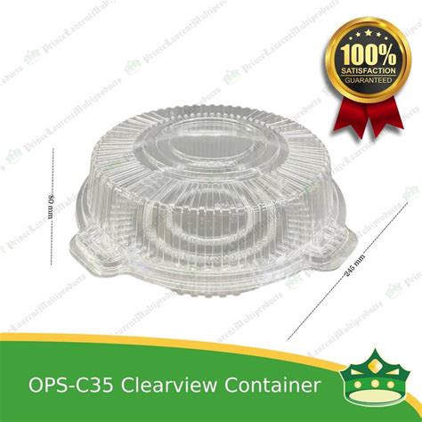 [50 Pcs] Clear Clamshell Ops C35 Round Ops Clearview Food Containers