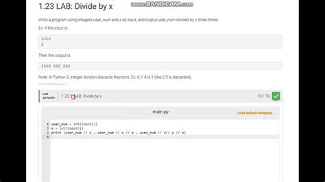 python divide by x youtube