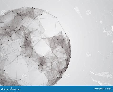 Virtual Abstract Background With Particle Molecule Structure Stock Vector Illustration Of