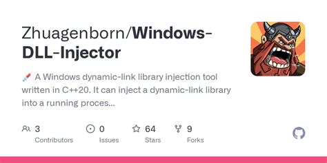 GitHub Zhuagenborn Windows DLL Injector A Windows Dynamic Link Library Injection Tool