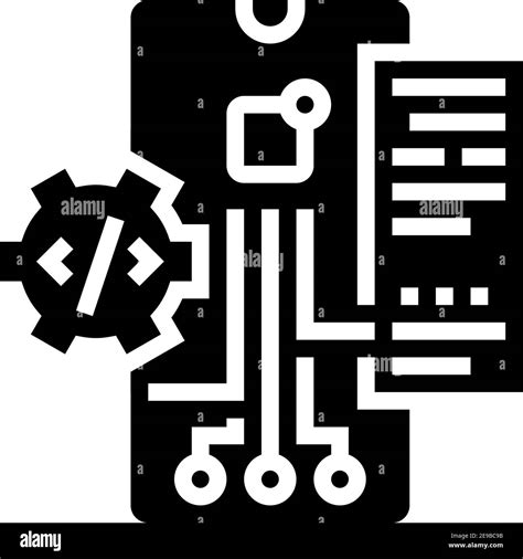 Testing Application Glyph Icon Vector Illustration Stock Vector Image