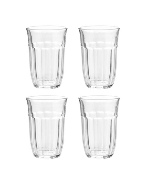 Drinking Glasses 4 Pack Glass 87 X 126 Cm 310 Ml 4 Pcs Clear
