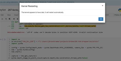 Pyk4adepthimagetopointcloud Fails · Issue 13 · Orbbecorbbecsdk
