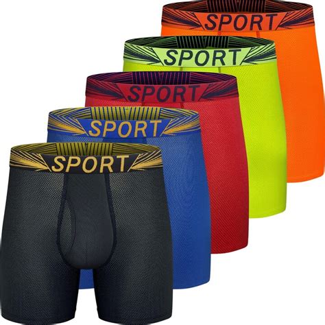 Csyer Men Boxer Briefs Mesh Knit Fast Dry Performance Sport Underwear