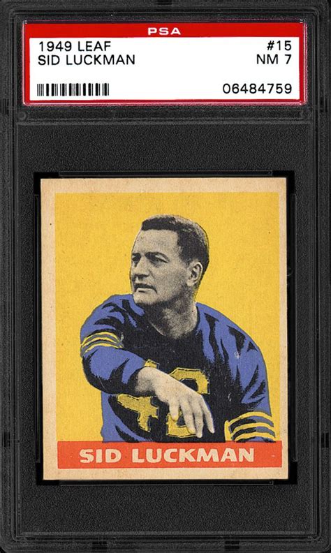 Auction Prices Realized Football Cards 1949 Leaf Sid Luckman