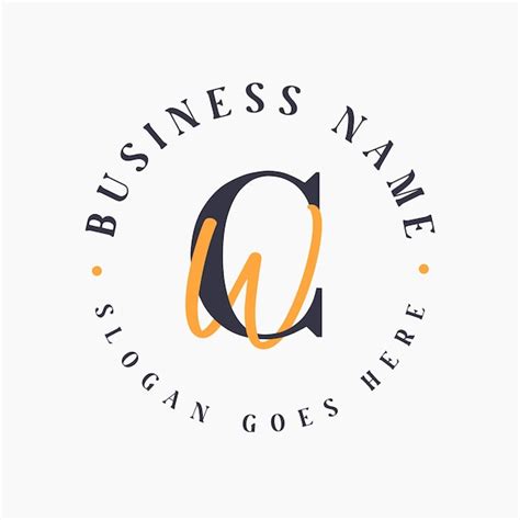 Premium Vector Elegant Letter Cw Initials Logo For Corporate Branding Cw Lettermark Logo For