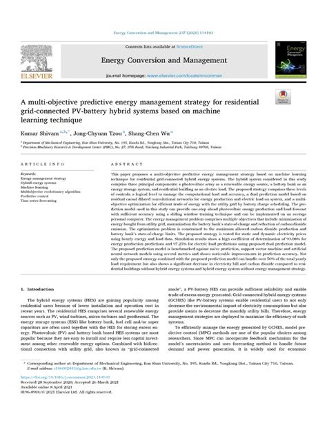 A Multi Objective Predictive Energy Management Strategy For Residential Grid Connected Pv