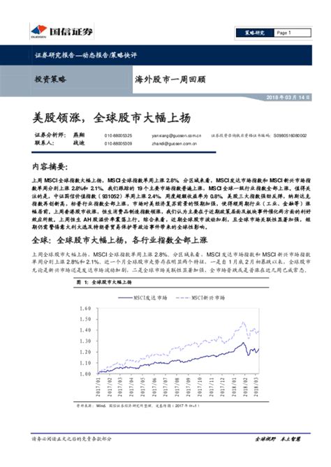 海外股市一周回顾：美股领涨，全球股市大幅上扬