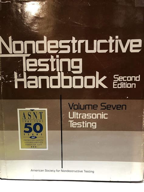Buy Ultrasonic Testing 7 Nondestructive Testing Handbook Book Online