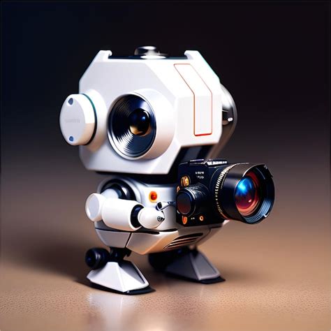 Premium Ai Image Illustration Of A Small Robot Holding A Camera Photography Concept Of Premium Ai Image Illustration Of A Small Robot Holding A Camera Photography Concept Of