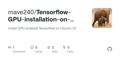 Github Mave240tensorflow Gpu Installation On Ubuntu 22 Install Gpu