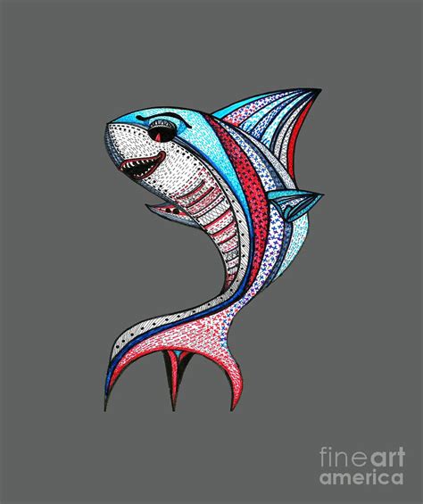 The Killer Fish Drawing By Satarupa Banerjee Fine Art America