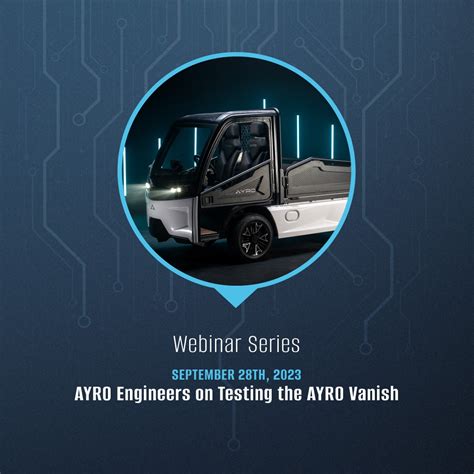 Ayro Webinar Series Ayro Engineers On Testing The Ayro Vanish Ayro Ev